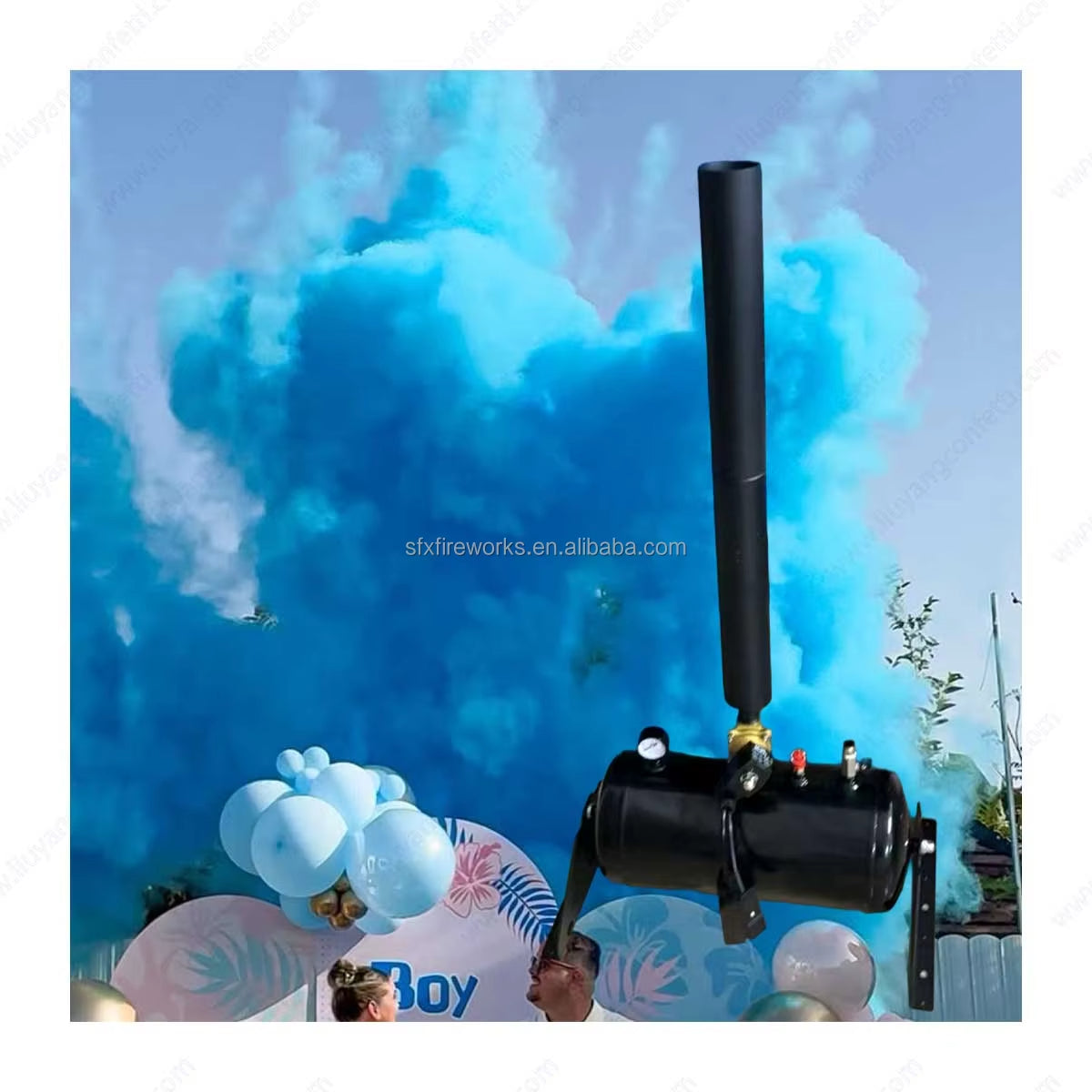 Large Capacity Color Powder Cannon - Dual Control (Manual & Wireless R