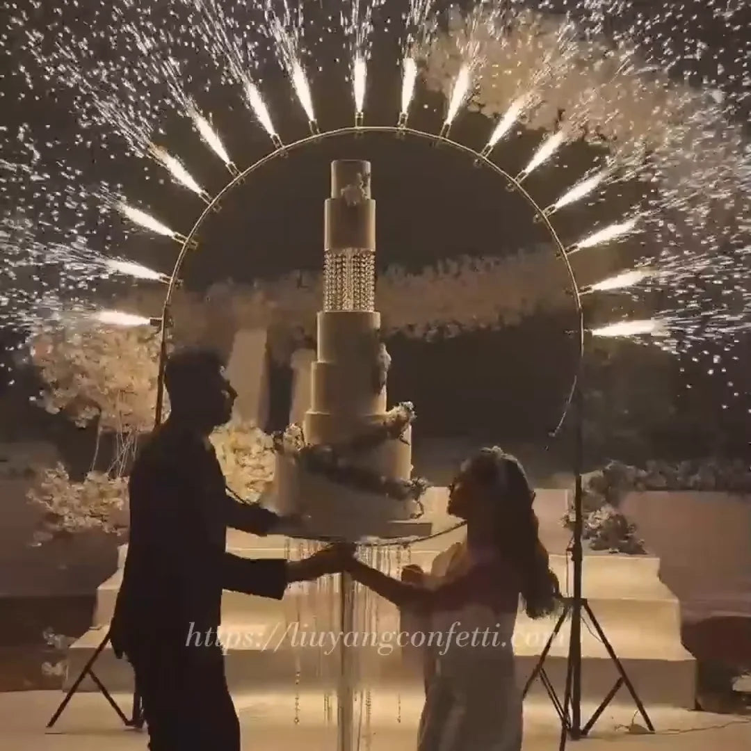 remote control cold pyro fountain fireworks spark firing machine semi