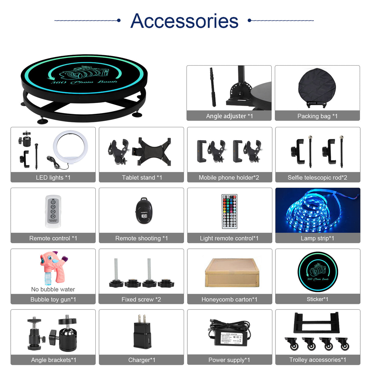 360 Photobooth Machine Automatic Slow Motion Rotating Portable Selfie